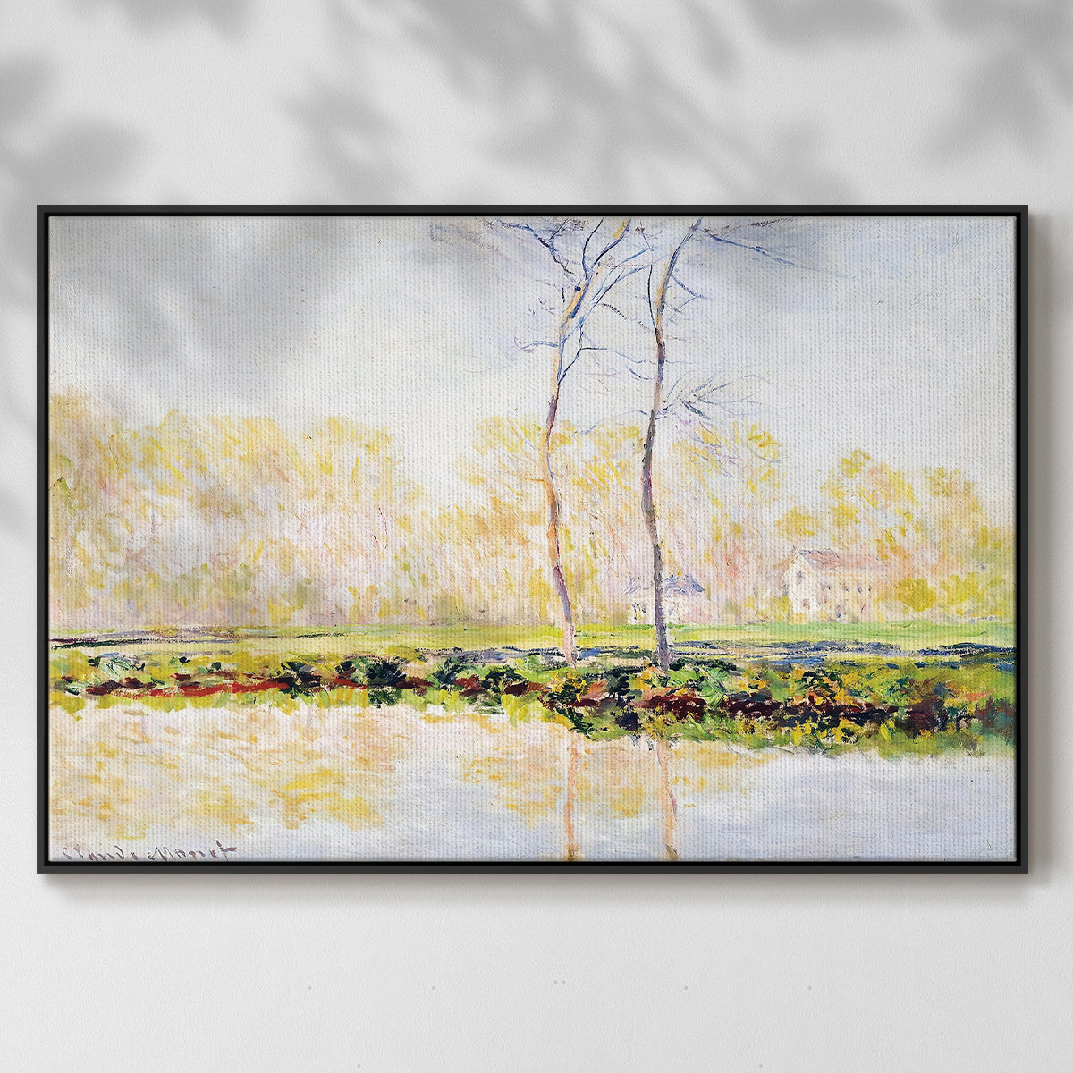 Wexford Home The Banks Of The River Epte At Giverny, 1887 Framed On Canvas Print | Wayfair
